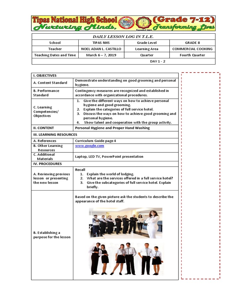 Good Grooming and Personal Hygiene | PDF | Teaching | Teachers