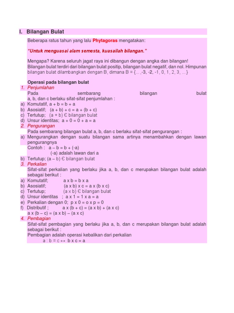 Materi MTK Kelas 7 | PDF