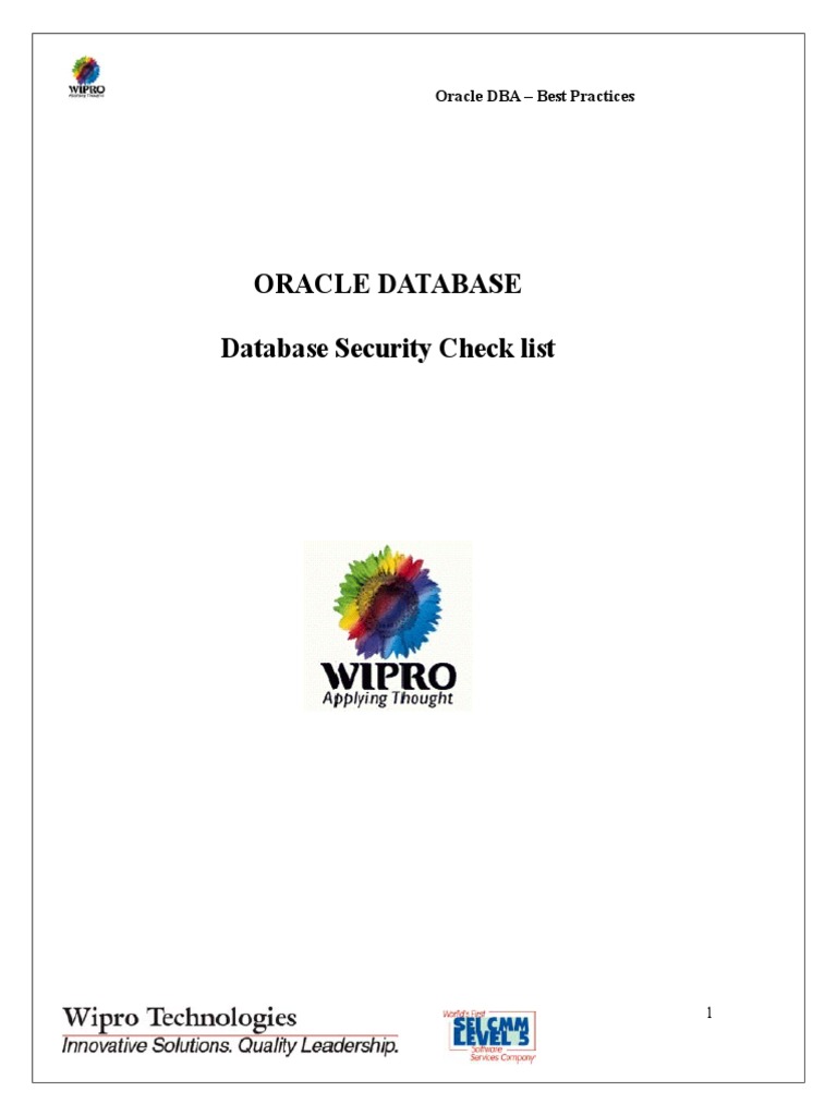 Oracle Database Security Checklist Pdf Oracle Database Password