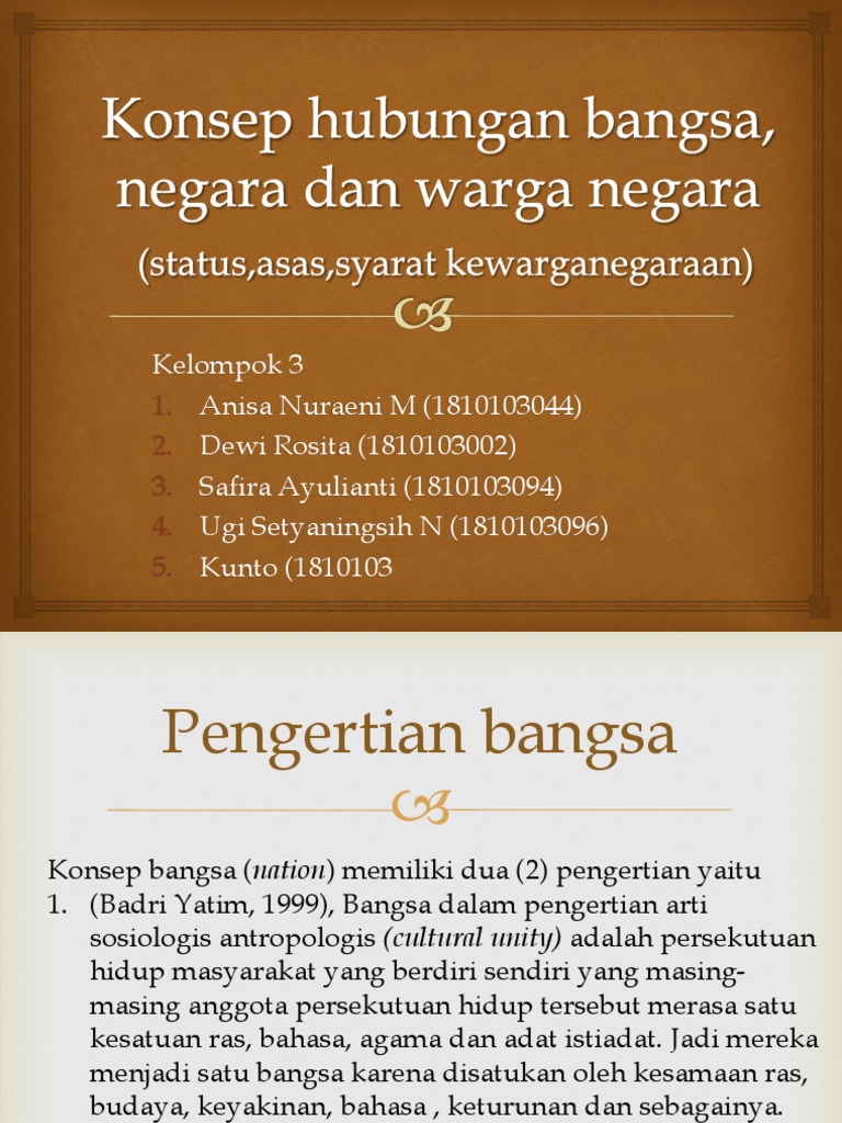 Konsep Hubungan Bangsa, Negara Dan Warga Negara Fix | PDF Konsep Hubungan Bangsa, Negara Dan Warga Negara Fix | PDF