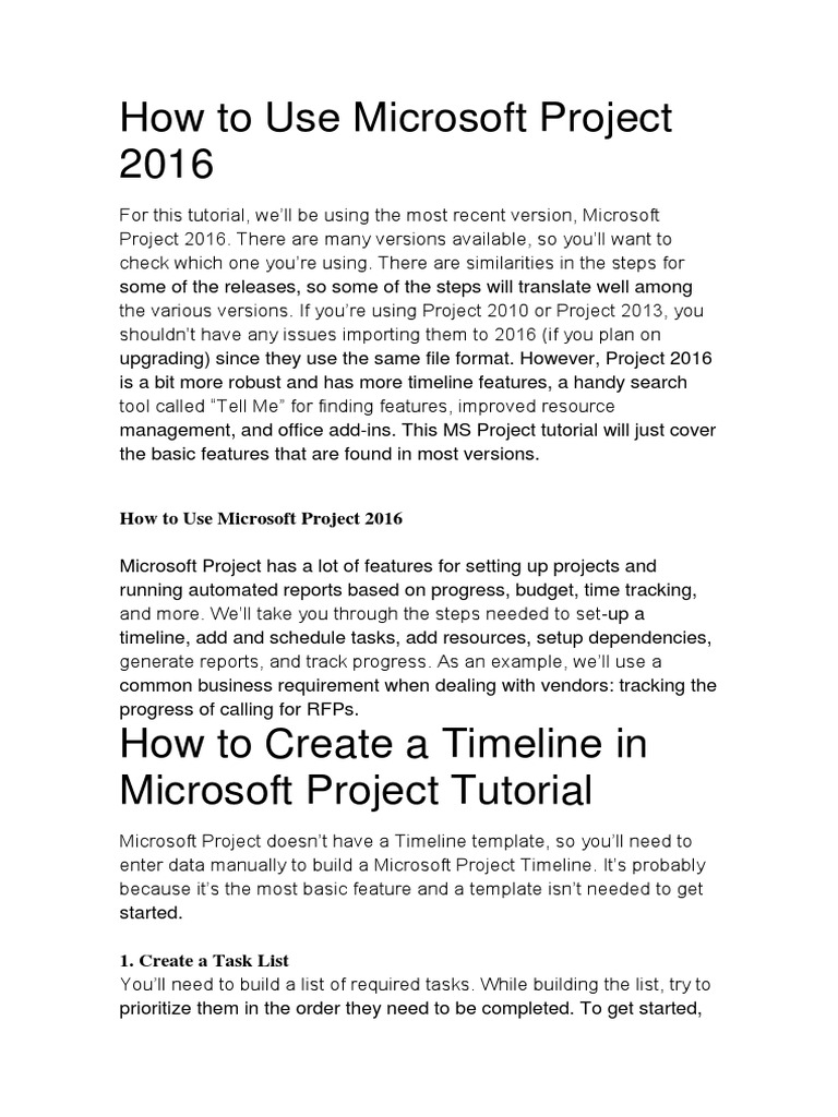 Selection Ms Project 2016 | PDF | Software | System Software