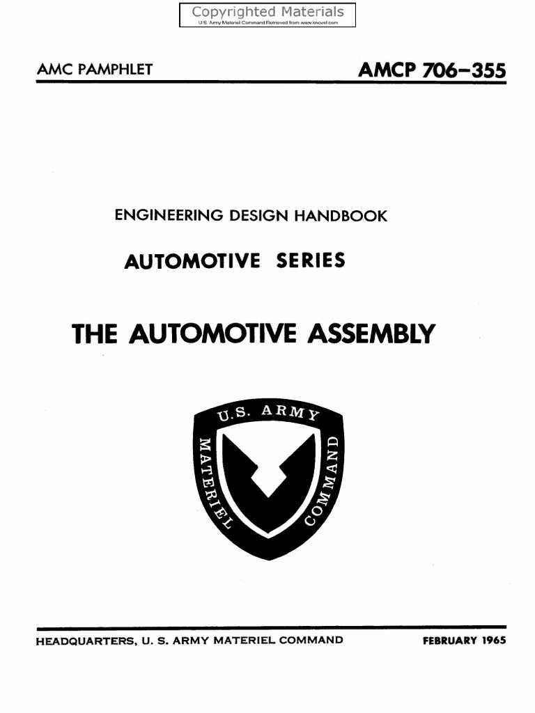 Automotive Assembly Design Handbook | PDF | Internal Combustion Engine ...