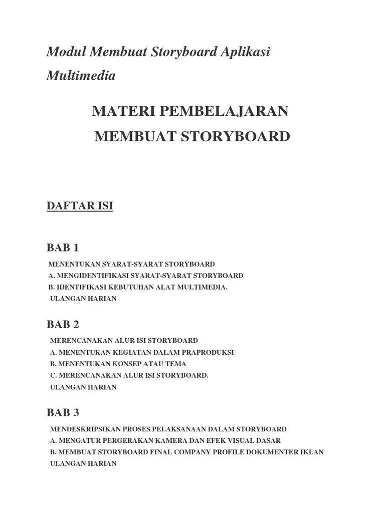 Panduan Membuat Storyboard Aplikasi | PDF