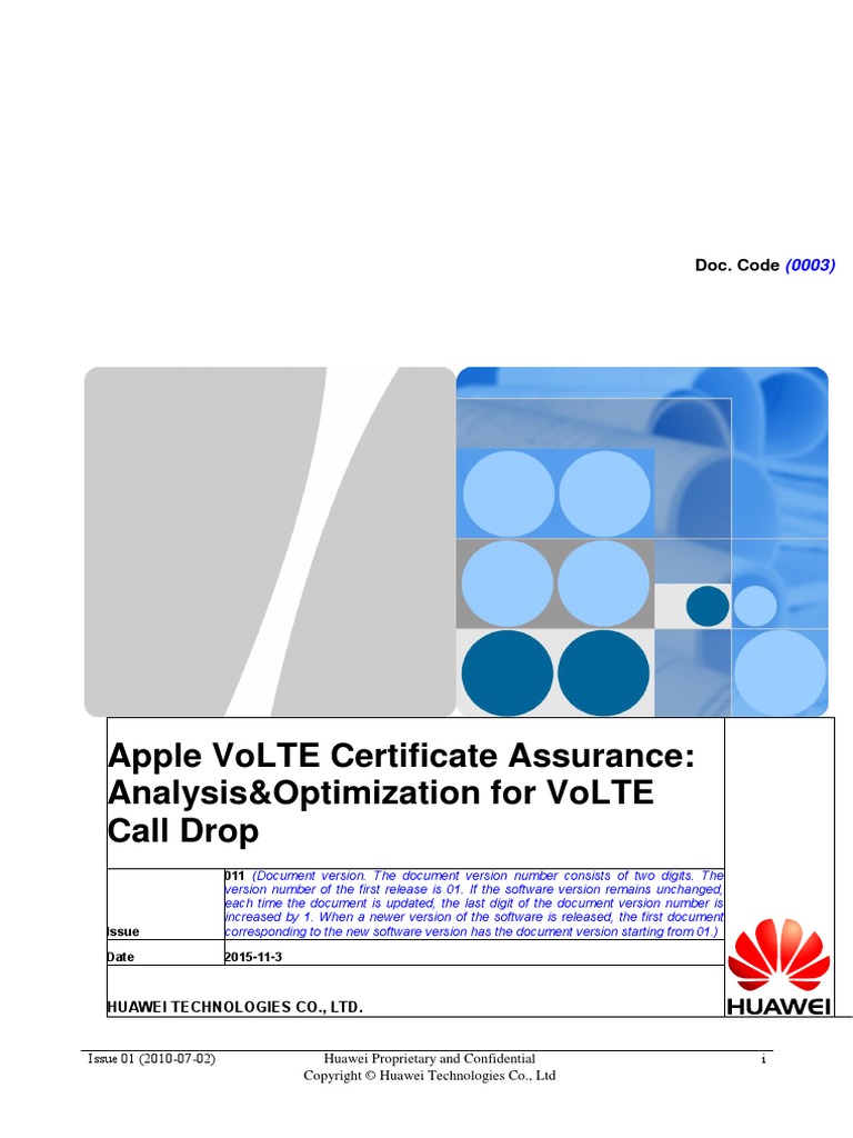 Apple VoLTE Certificate Assurance-Analysis&Optimization For VoLTE Call ...