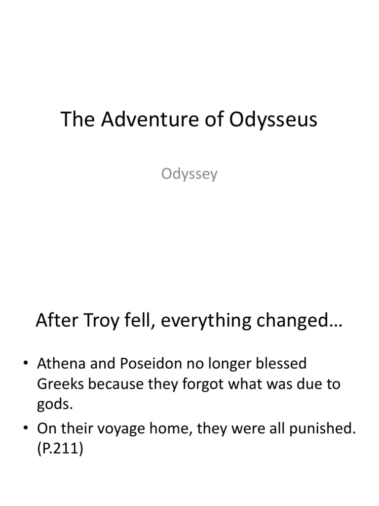 The Adventure of Odysseus: Odyssey | PDF | Cassandra | Odysseus