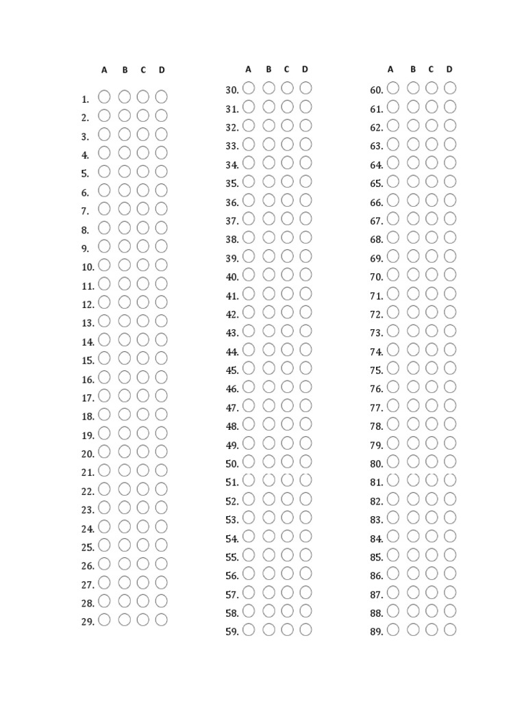 Answer Sheets | PDF