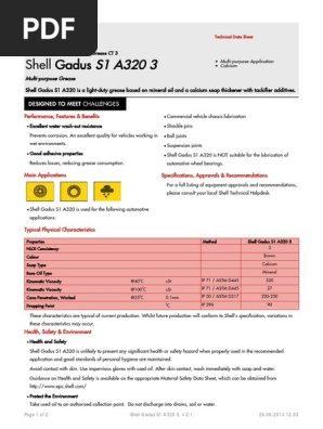 Shell Gadus S1 A320 PDF Materials Nature