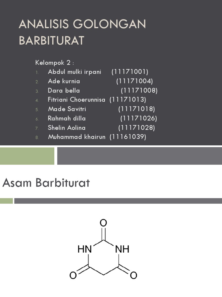 Analisis Golongan Barbiturat | PDF