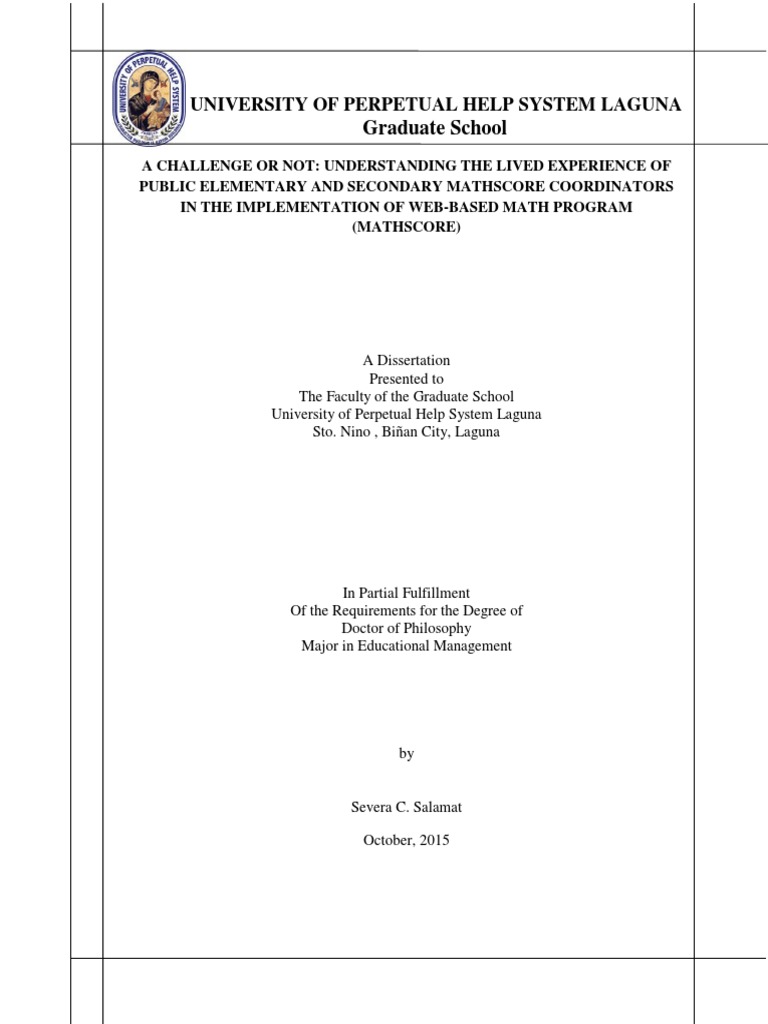 UPHS Sample Dissertation PDF | PDF | Educational Technology | Learning