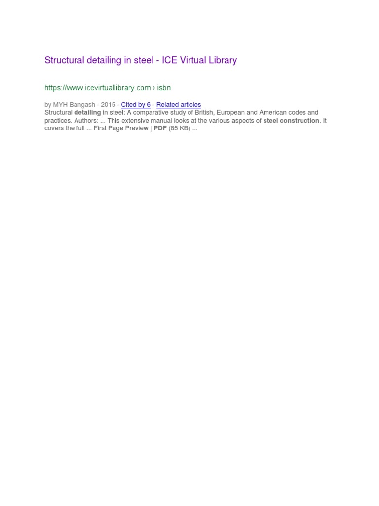Structural Detailing in Steel Manual | PDF