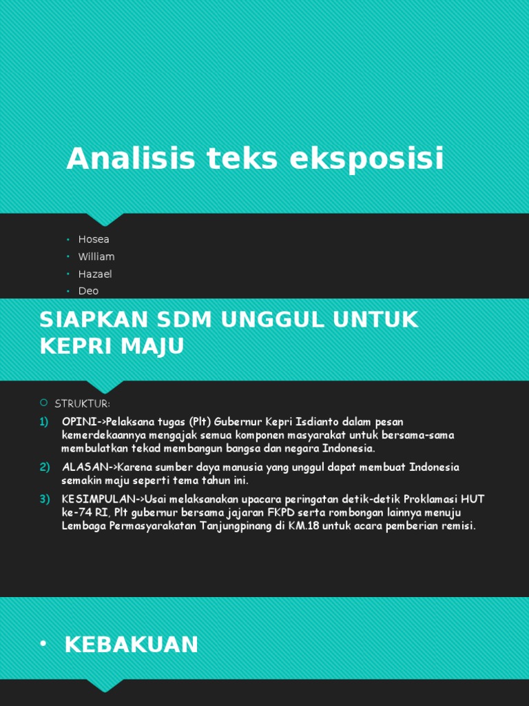 Analisis Teks Eksposisi Bindo | PDF