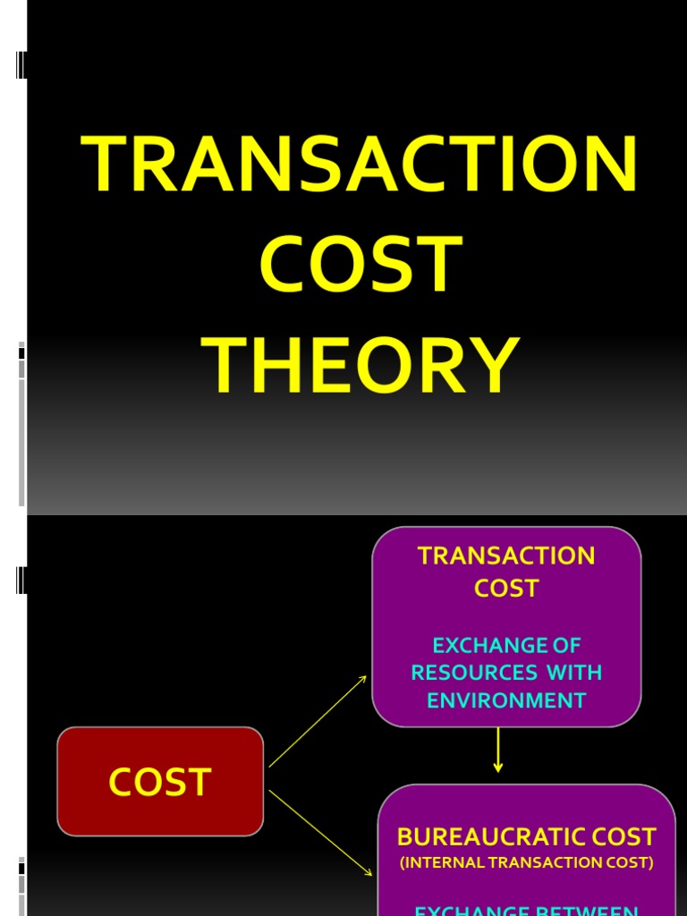 Understanding Transaction Cost Theory | PDF | Transaction Cost ...