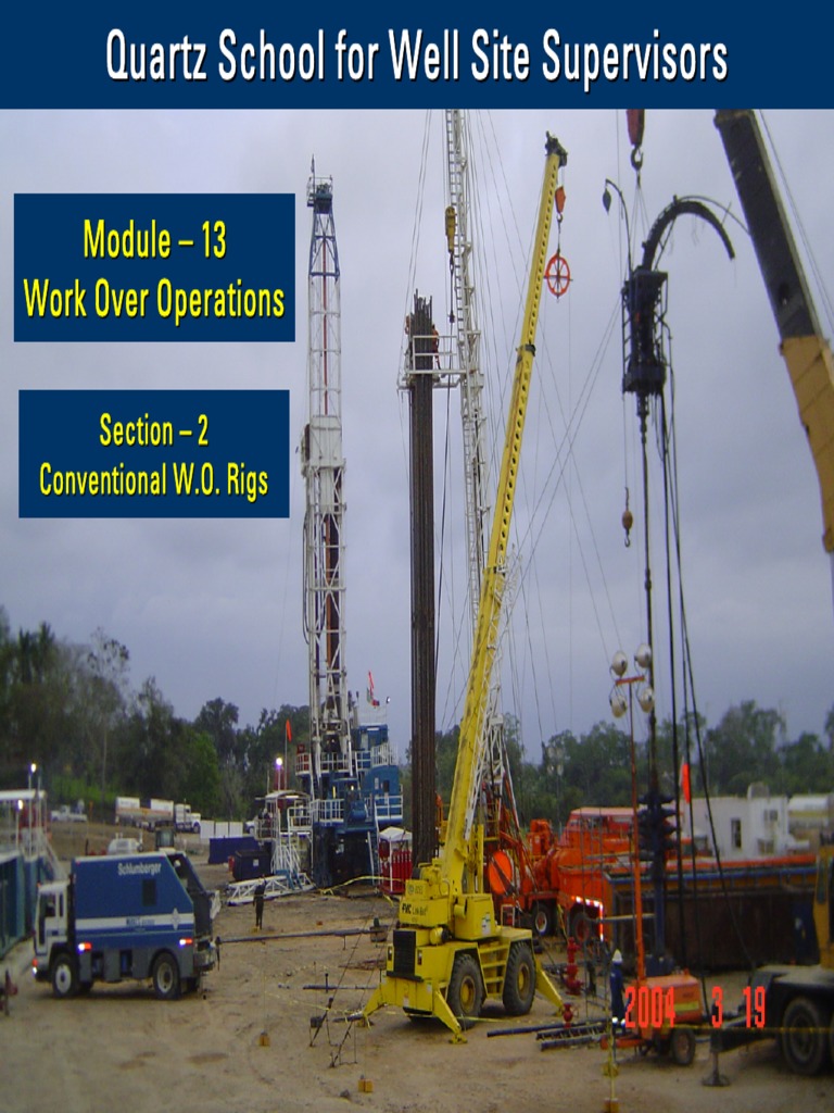 02 Conventional Work Over Rigs | PDF | Drilling Rig | Vehicles