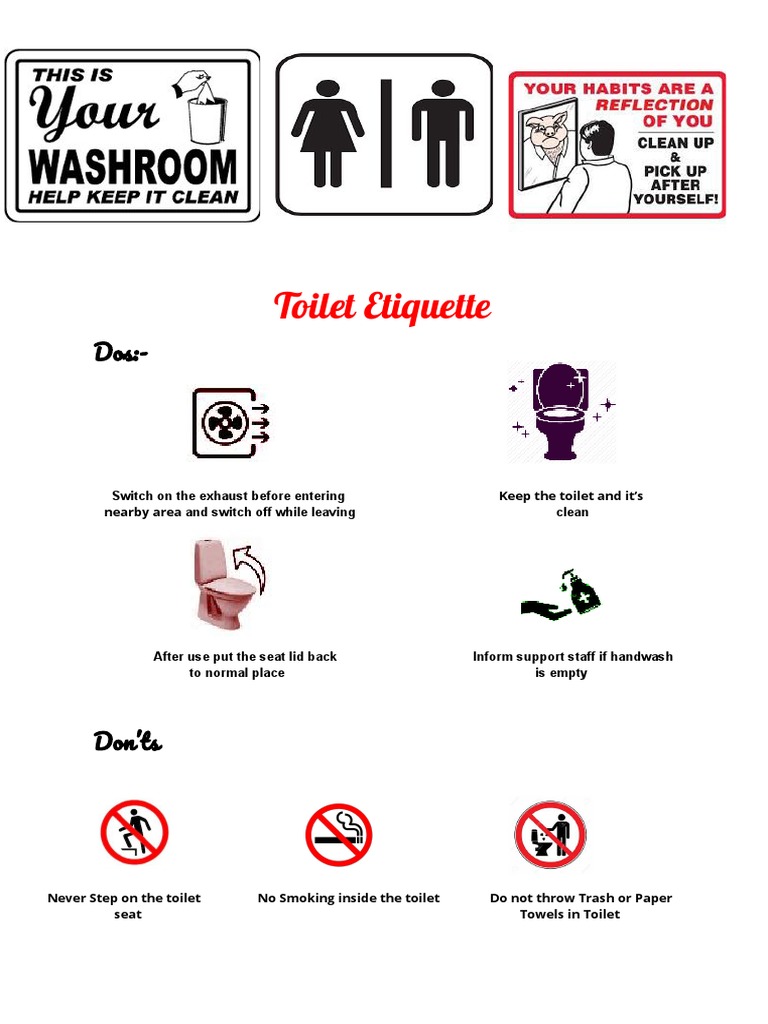 Toilet Etiquette | PDF