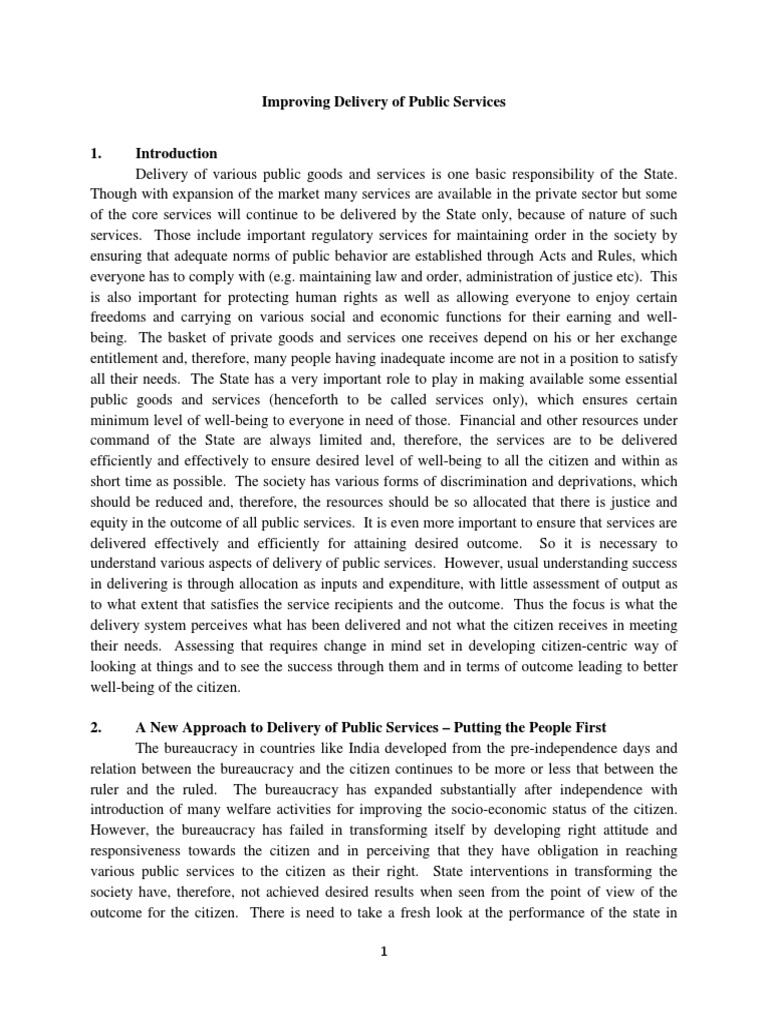 Enhancing Public Service Delivery Efficiency | PDF | Governance | Poverty
