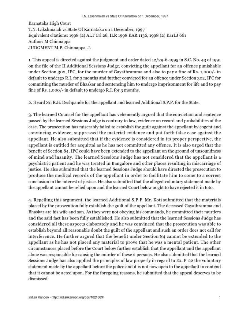 T N Lakshmiah Vs Uoi | PDF | Judgment (Law) | Judge