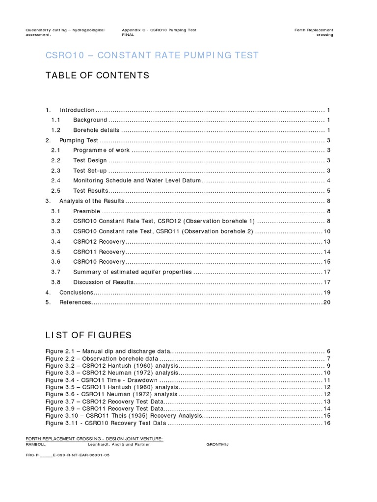 Csro10 - Constant Rate Pumping Test | PDF | Aquifer | Hydrogeology