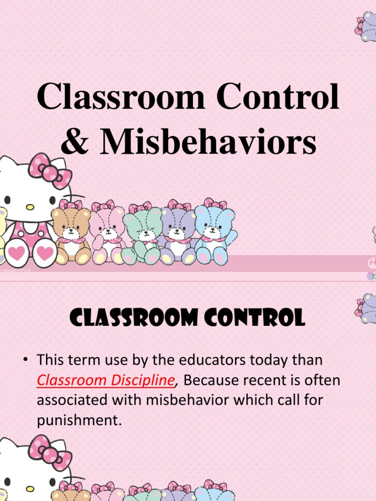 Maintaining Order and Addressing Misbehaviors in the Classroom | PDF ...