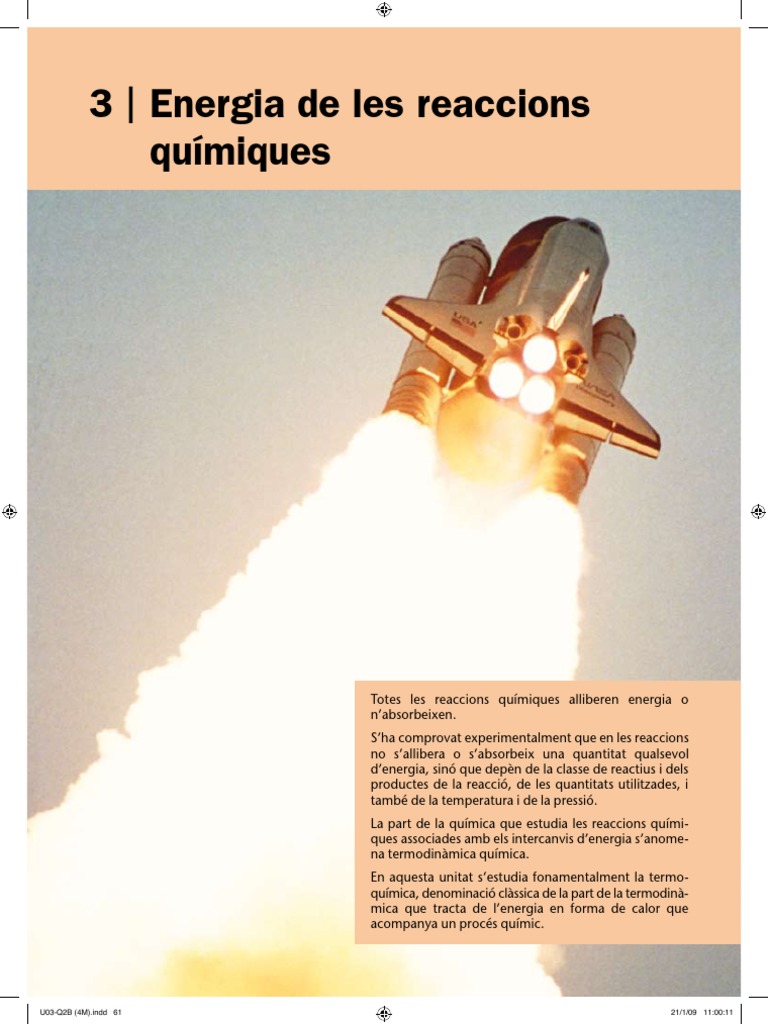 Química 2B. 03 Energia de Les Reaccions Químiques PDF | PDF