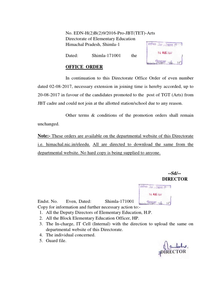 Extension - Aug 2017-JBT To TGT Joining Time | PDF | Business