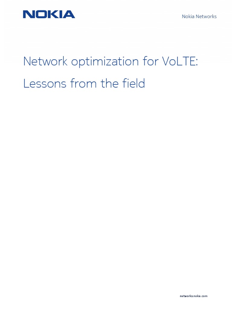 Nokia VoLTE Lessons From The Field White Paper | PDF | Lte ...