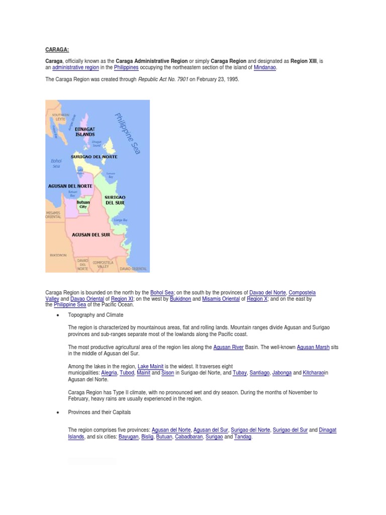 An Overview of Caraga Region: Geography, Climate, Provinces, Industries ...