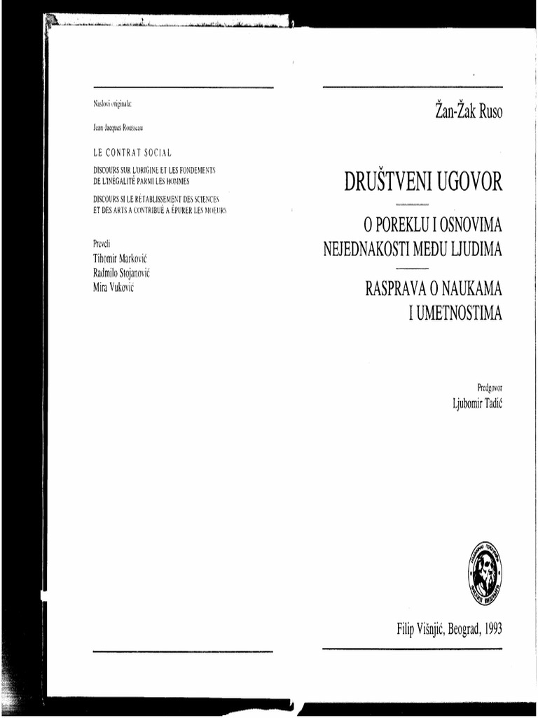 Ruso, Drustveni Ugovor | PDF