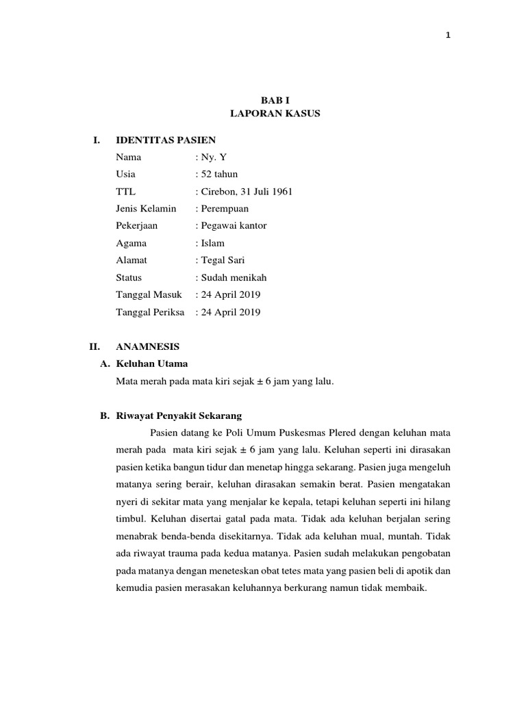 Lapsus 2 (Akut Mata Subkonjungtiva Bleeding) | PDF