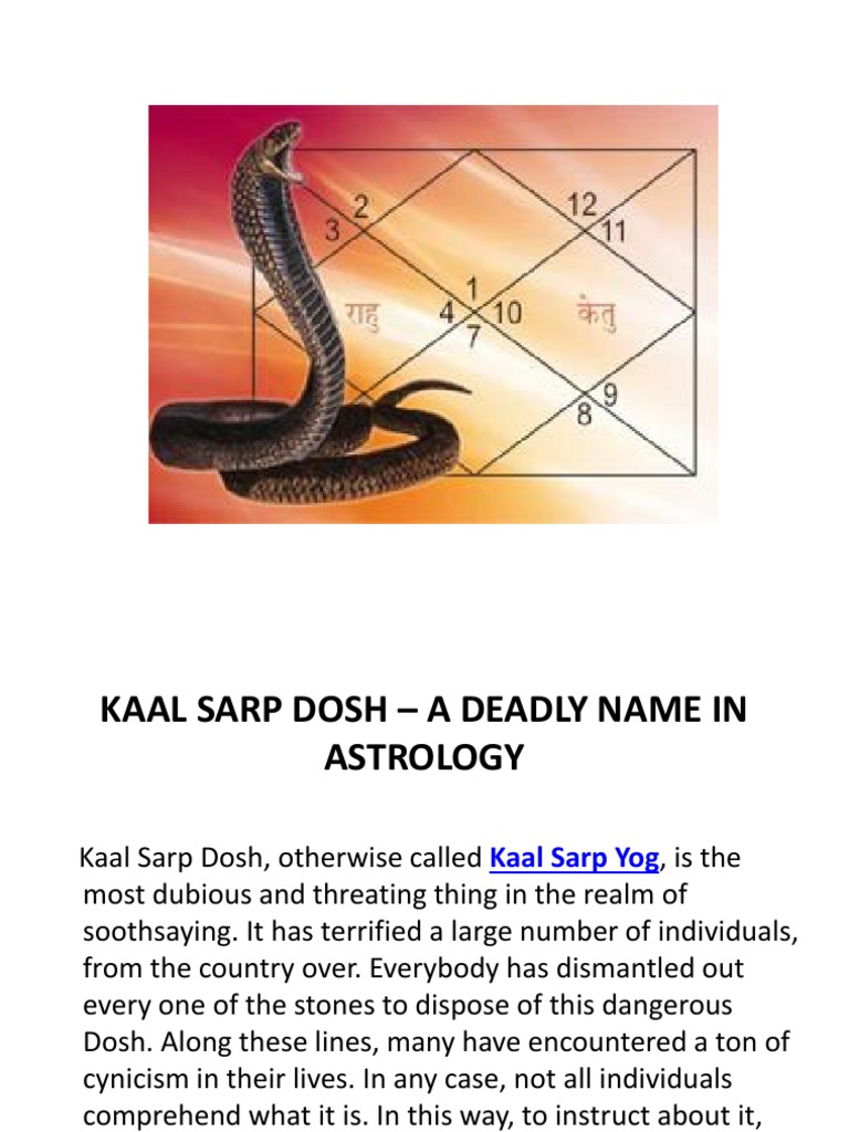 Kaal Sarp Dosh - A Deadly Name in Astrology | PDF | Astrology