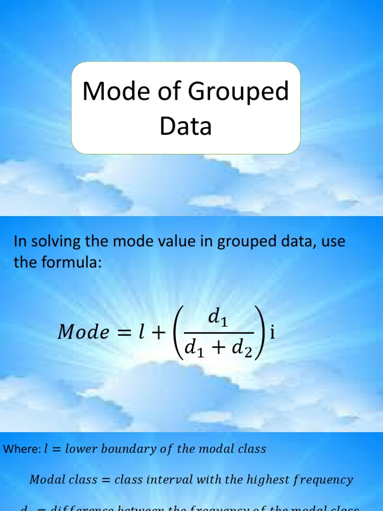 Mode Grouped Data | PDF