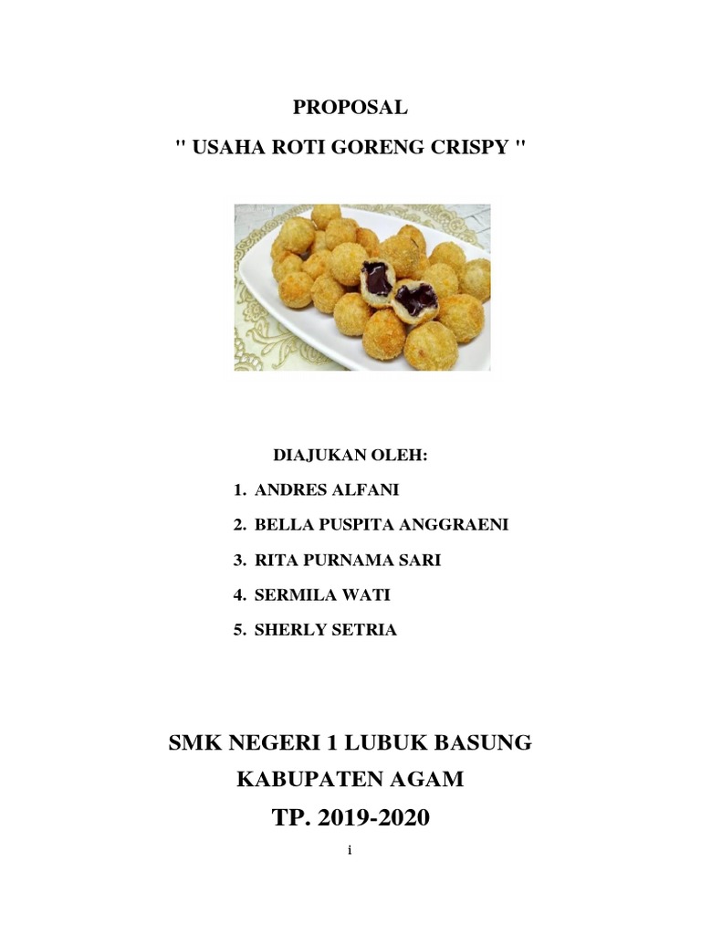 Proposal Usaha Roti Goreng Crispy | PDF