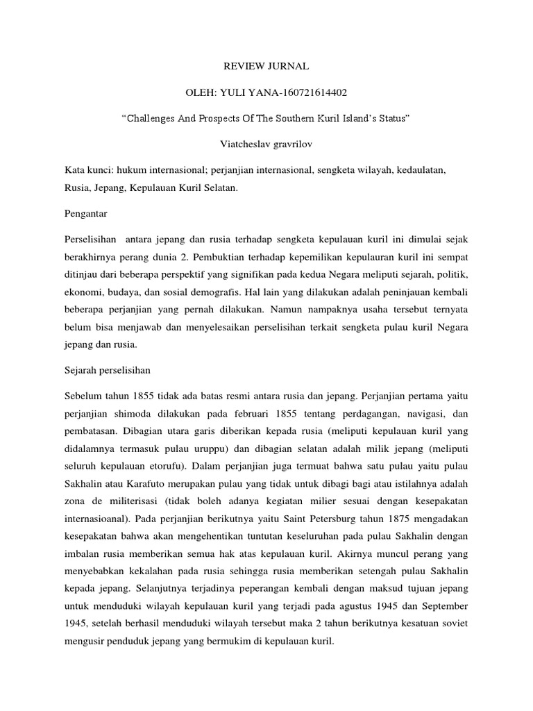 Yuli Yana Zenis - Review Jurnal PDF | PDF