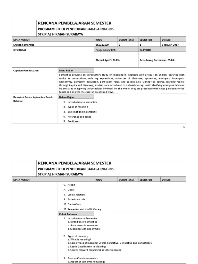 RPS - English Semantics Ok | PDF | Lexical Semantics | Semantics