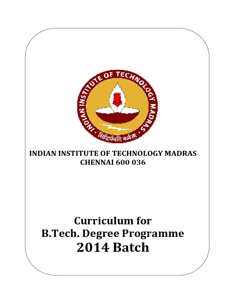 B.tech - Curriculum 2014 | Download Free PDF | Academic Term | Engineering