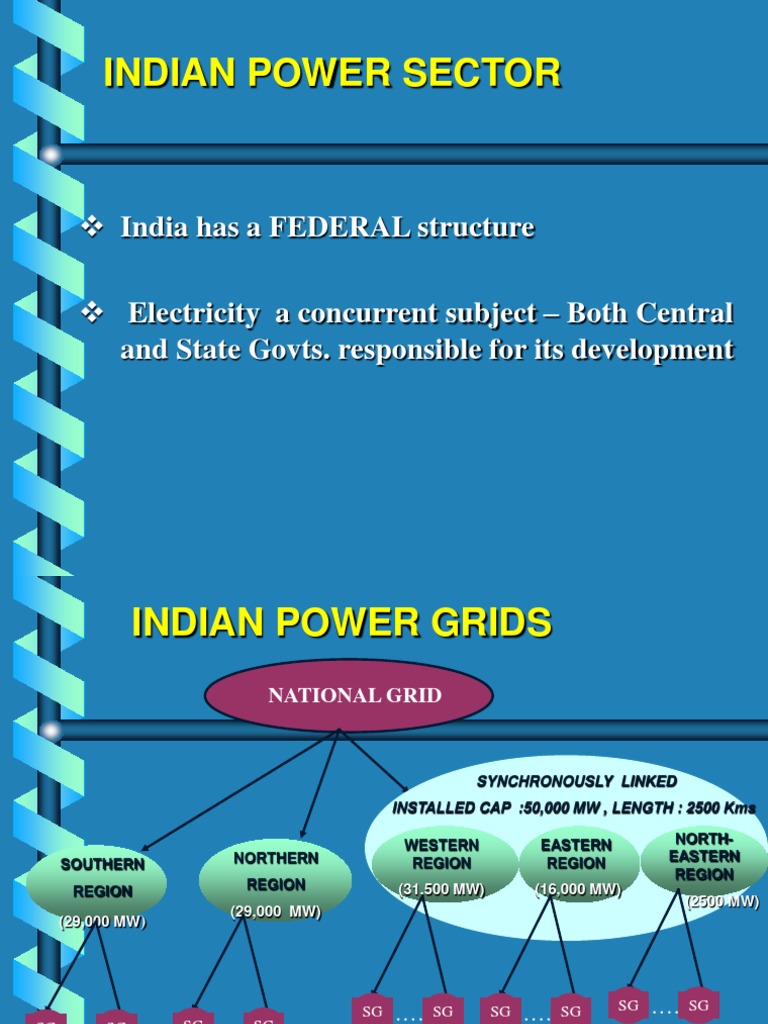 Indian Power Sector: India Has A FEDERAL Structure Electricity A ...