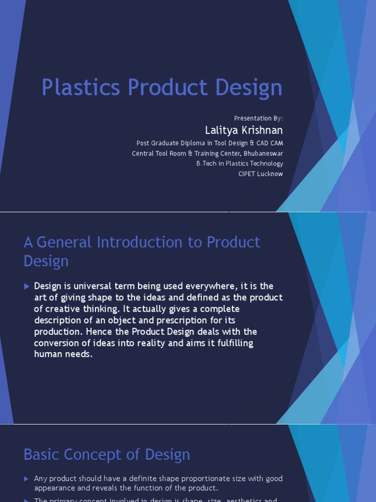 Plastics Product Design Overview | PDF | Product Design | Design