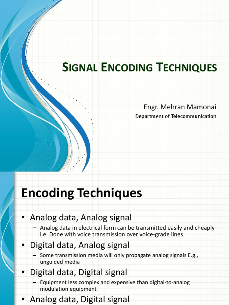 05-Signal Encoding Techniques | PDF | Modulation | Digital Signal