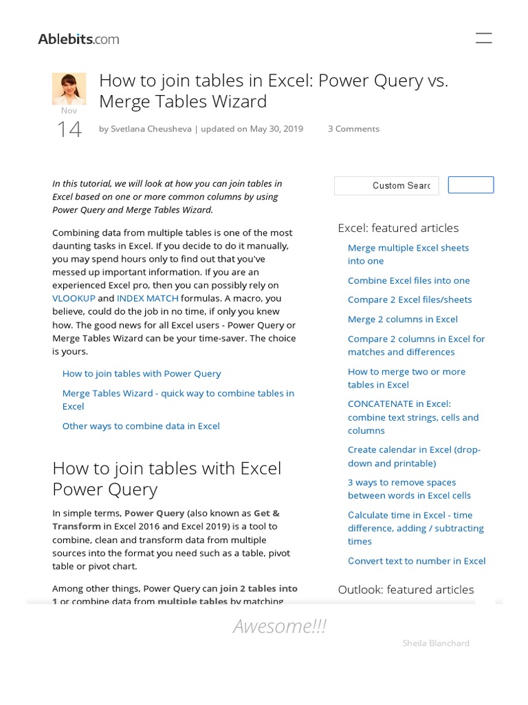 Join Two or More Tables in Excel With Power Query | PDF | Microsoft ...