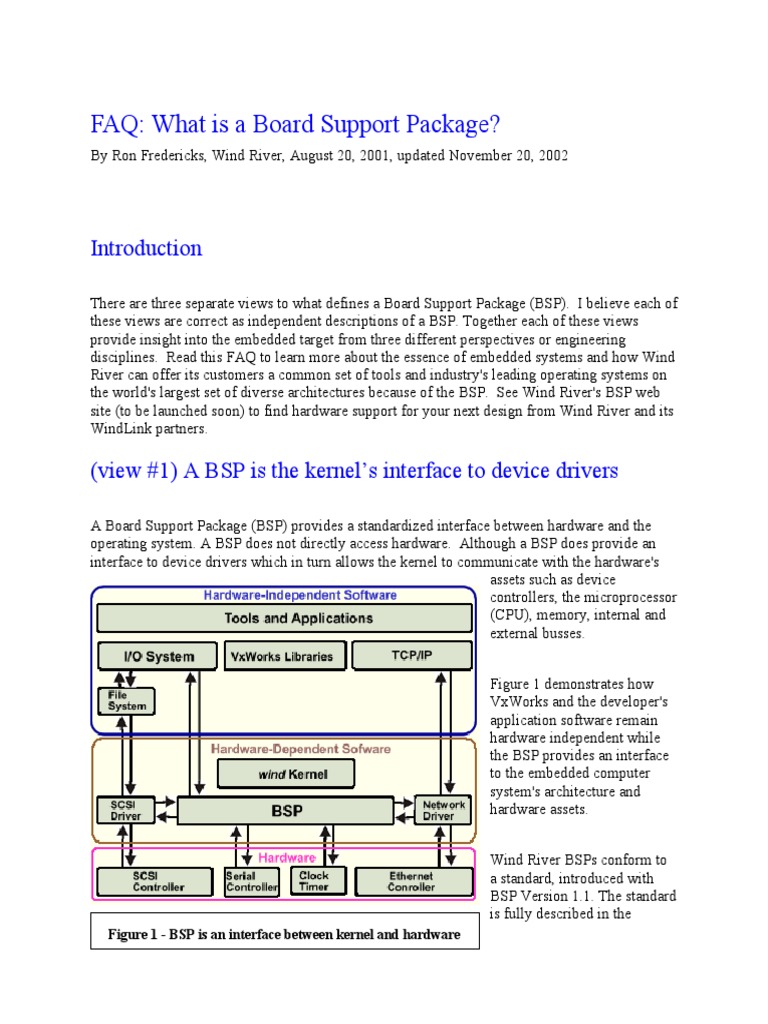 What Is A BSP PDF | Download Free PDF | Embedded System | Operating System