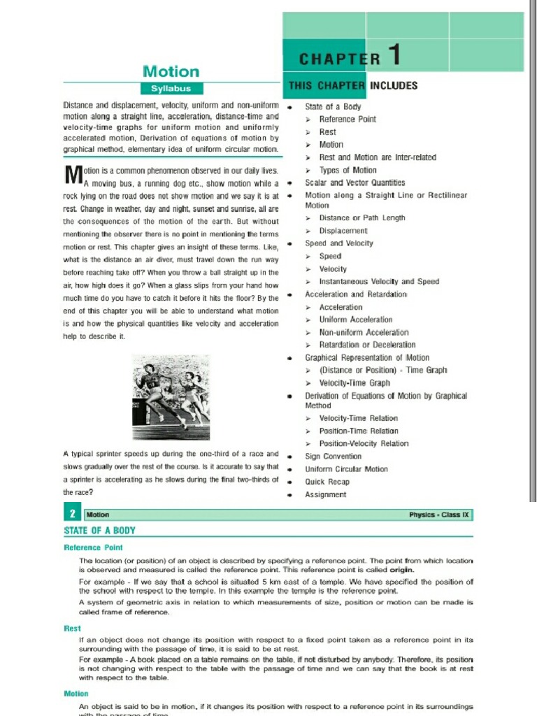 Class 9 Physics Chapter 1 | PDF