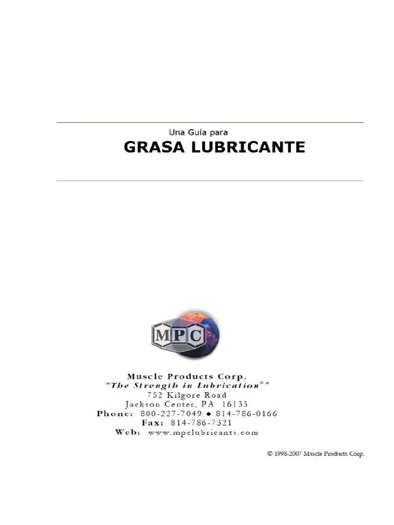 Lubricating Grease Guide | PDF | Jabón | Lubricante