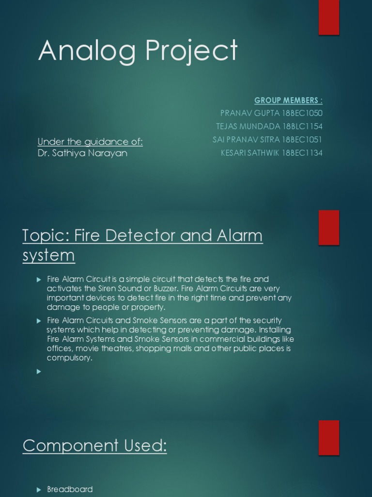 Analog Project: Under The Guidance Of: Dr. Sathiya Narayan | PDF