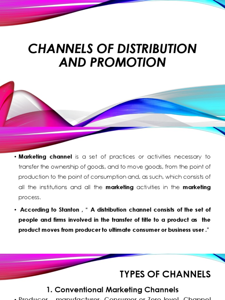 Channels of Distribution and Promotion | Download Free PDF | Promotion ...