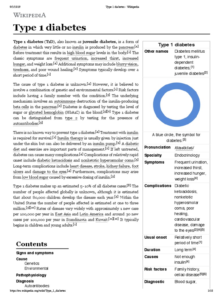 Type 1 Diabetes | PDF | Hyperglycemia | Diabetes