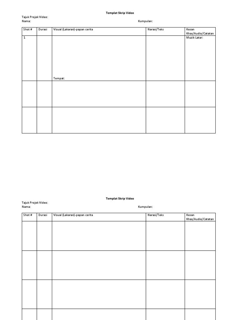 Template Papan Cerita Dox Pdf