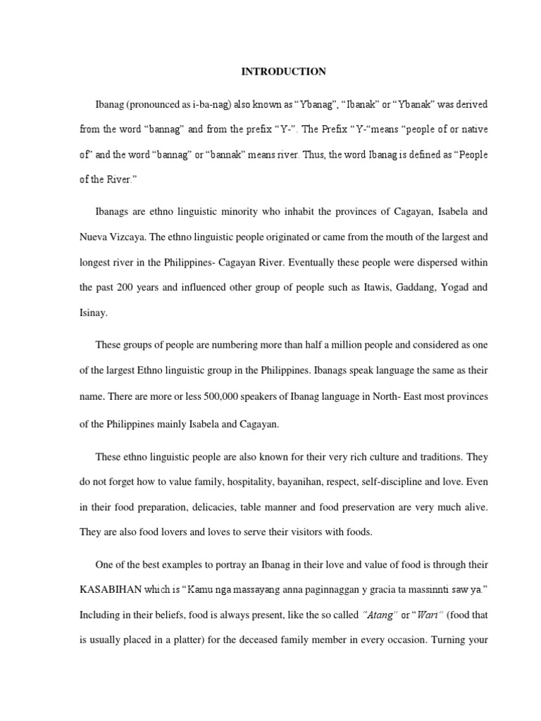 Ibanag | PDF | Foods | Cuisine