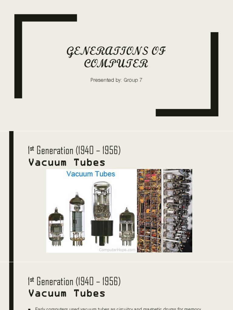 Generations of Computer | PDF | Central Processing Unit | Microprocessor