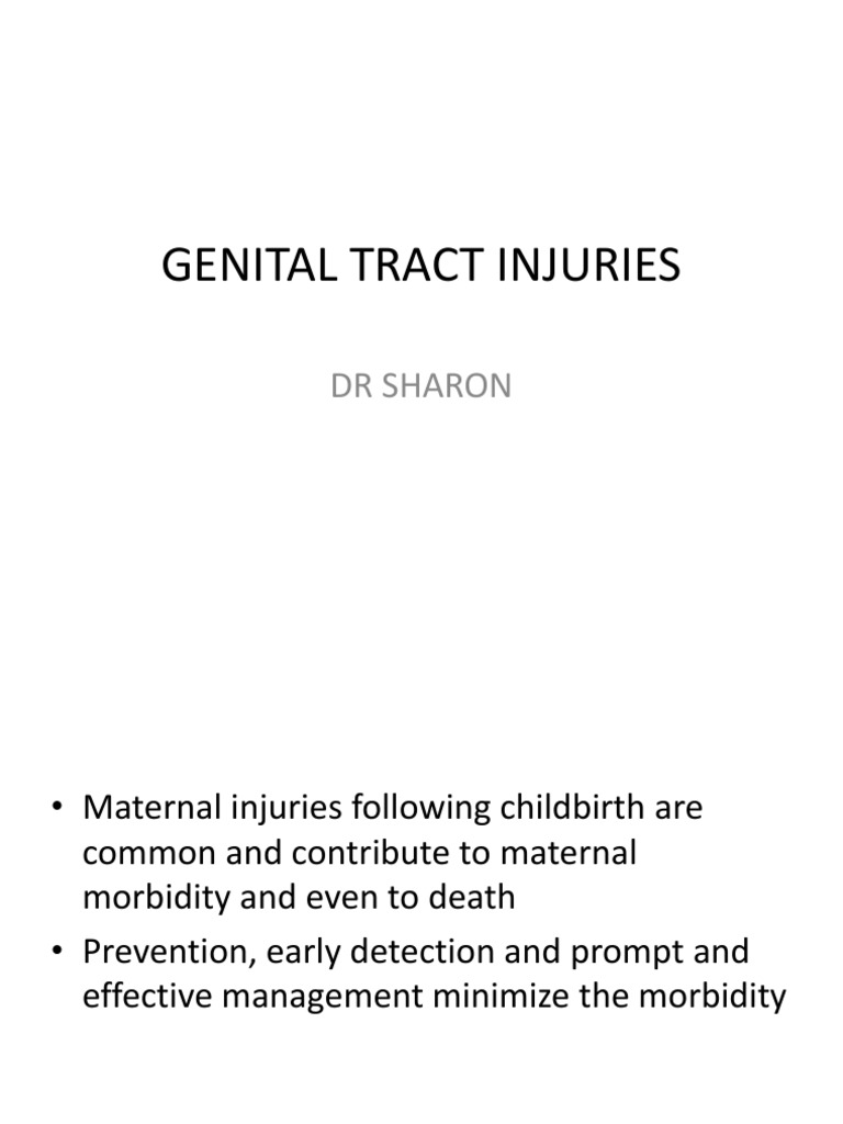 Genital Tract Injuries | PDF | Childbirth | Uterus