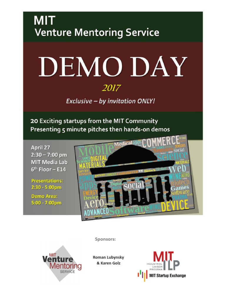 2017 MIT VMS Demo Day Program | PDF | Mentorship | Massachusetts ...