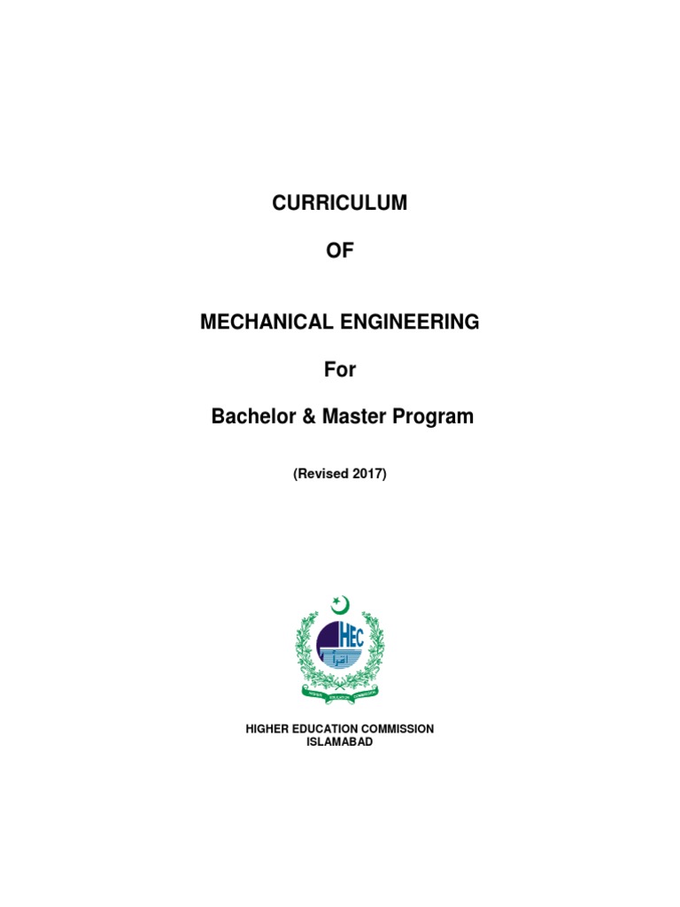 Mechanical Engineering | PDF | Critical Thinking | Curriculum
